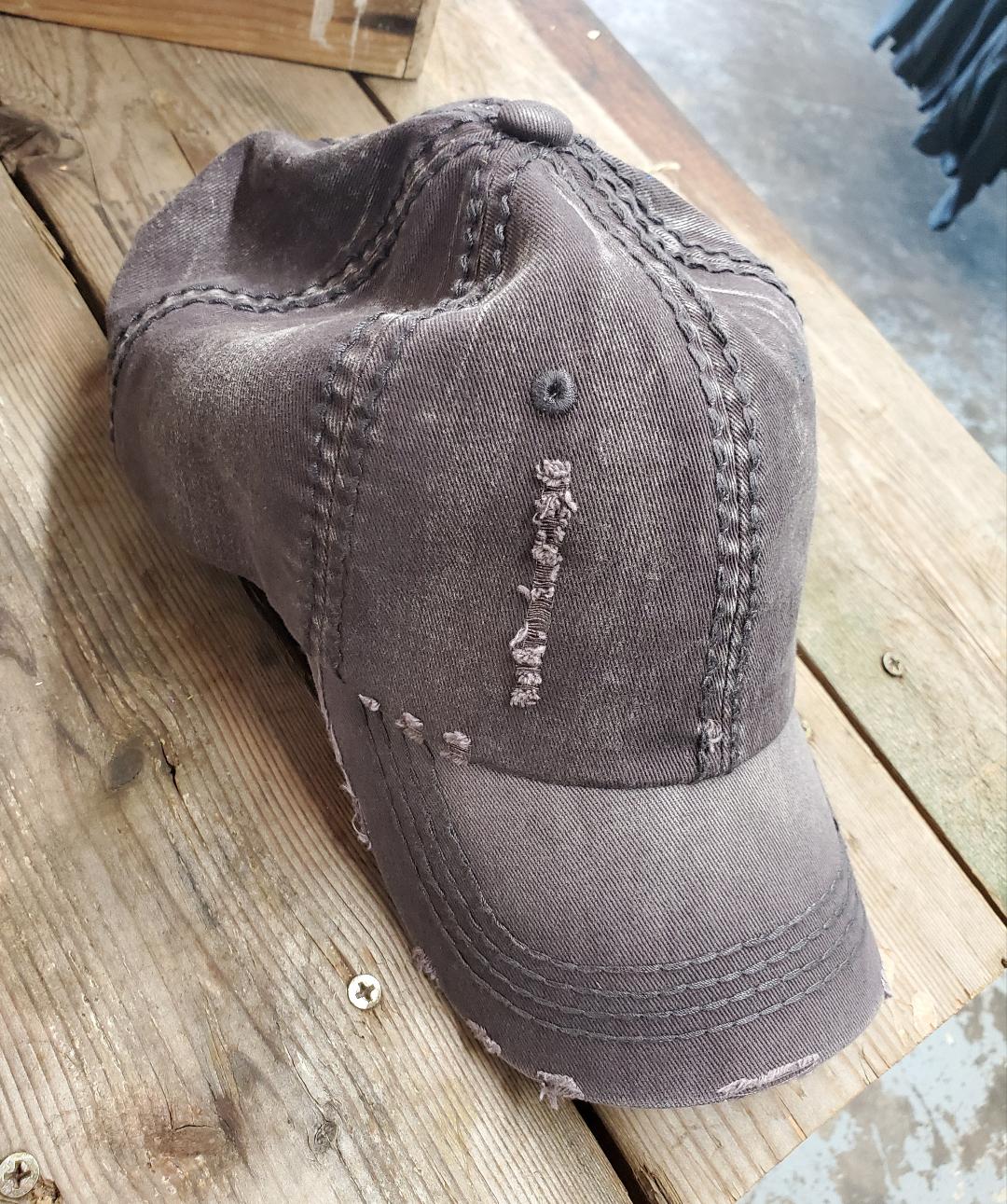 dark grey hat – Wing T's